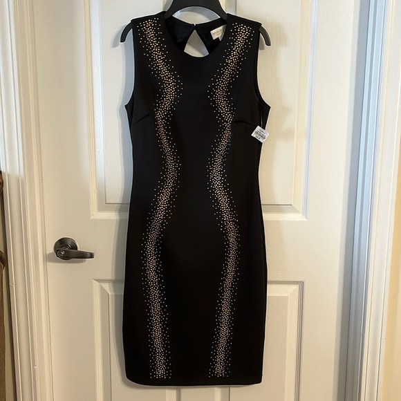Bisou Bisou | Dresses | Nwt Bisou Bisou Black Dress W Gold Sequence Pieces Top To Bottom Sz 4 ...